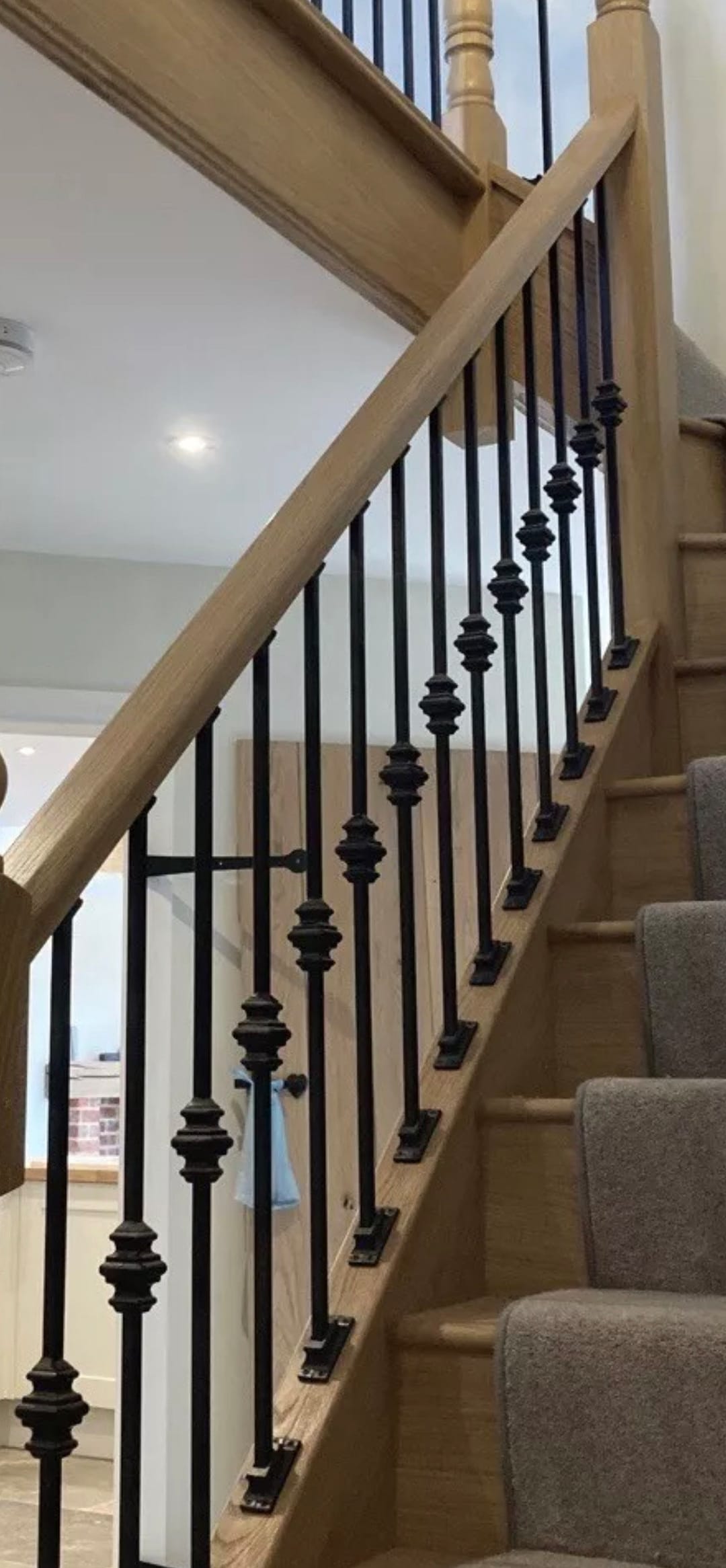 Solid Wrought Iron Metal Collar Knuckle Stair Baluster Spindle 1m Long ...