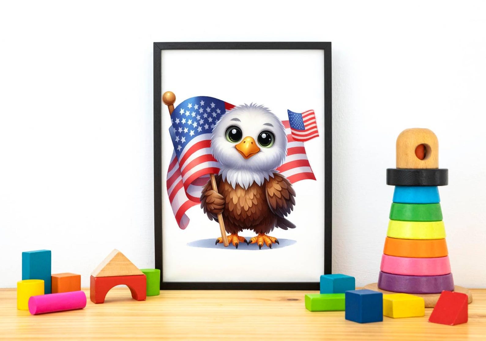 Watercolor Patriotic Eagle Clipart: USA 4th of July (15 PNG) - Etsy