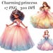 Set of Clipart “charming Princess” – Crown, Watercolor | Pink Birthday ...