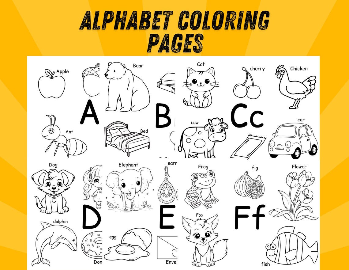 Printable Alphabet Coloring Pages for Kids | Fun ABC Learning Activity ...