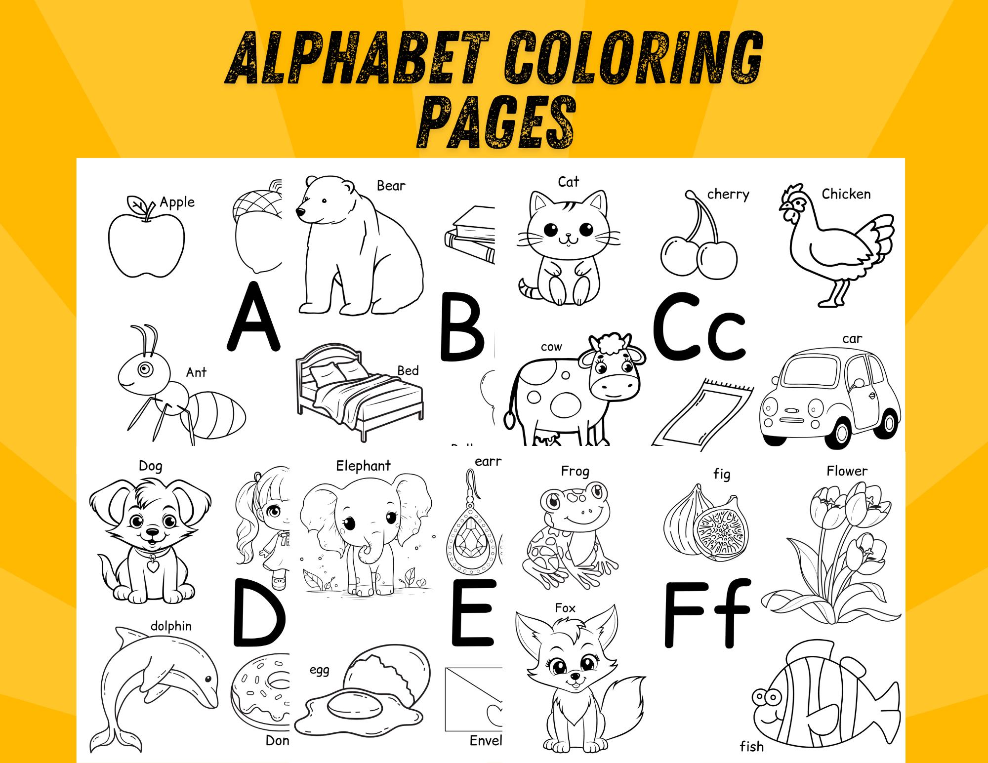 Printable Alphabet Coloring Pages for Kids | Fun ABC Learning Activity ...