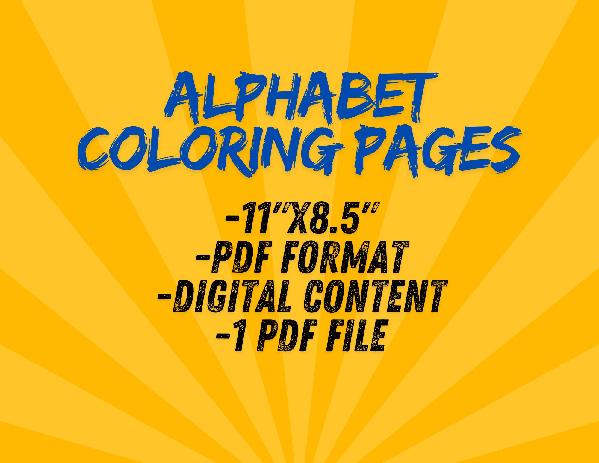 Printable Alphabet Coloring Pages for Kids | Fun ABC Learning Activity ...