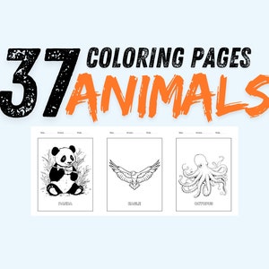 Learning Animals With Coloring, Fun Coloring Book for Kids, Animals ...