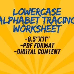Lowercase Alphabet Tracing Worksheet -A to Z, A-z Alphabet Tracing ...