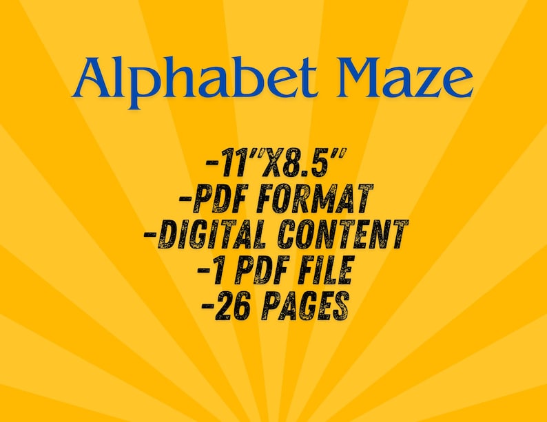 Alphabet Maze Printable | ABC Maze Activity for Kids | Educational ...