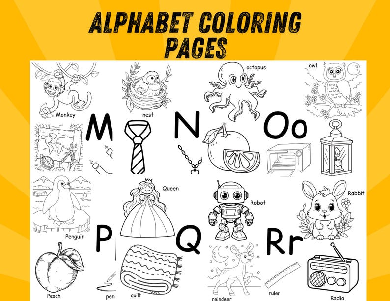Printable Alphabet Coloring Pages for Kids | Fun ABC Learning Activity ...