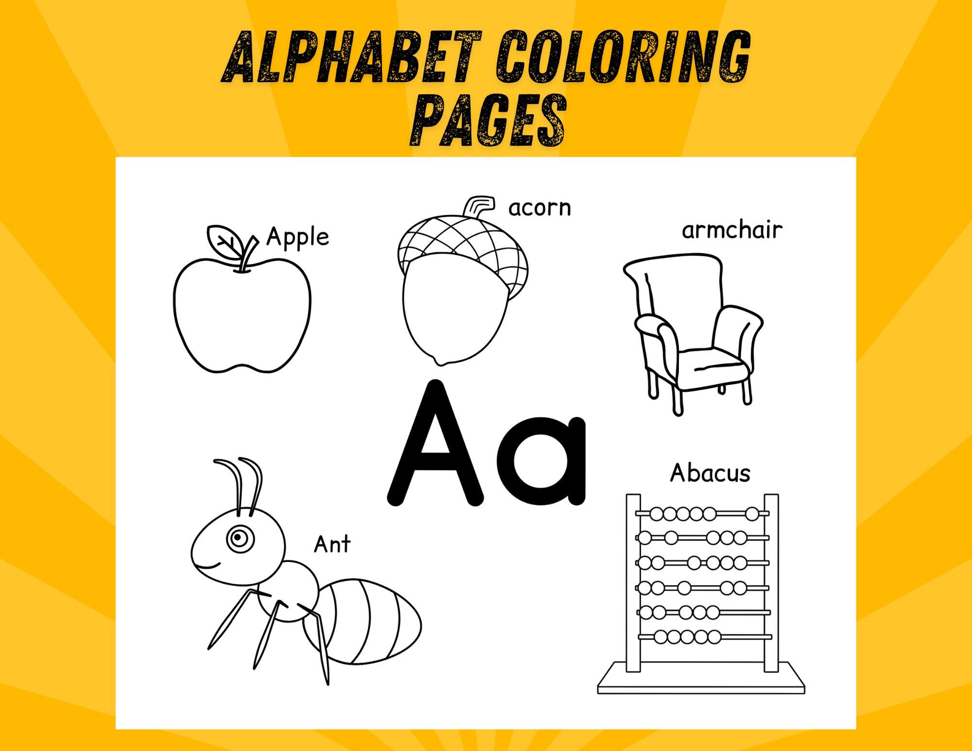 Printable Alphabet Coloring Pages for Kids | Fun ABC Learning Activity ...