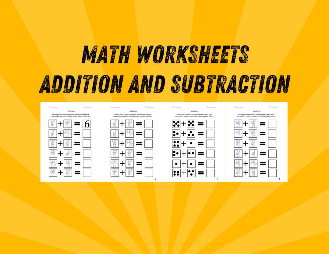 Ultimate Math Practice Sheets for Kids, Learn Addition & Subtraction ...