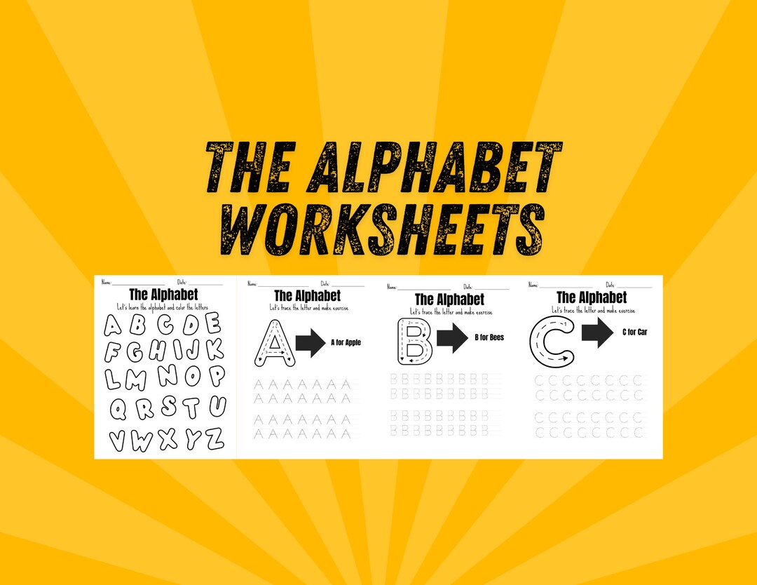 A-Z Alphabet Tracing Worksheet, Handwriting Practice PDF, Handwriting ...