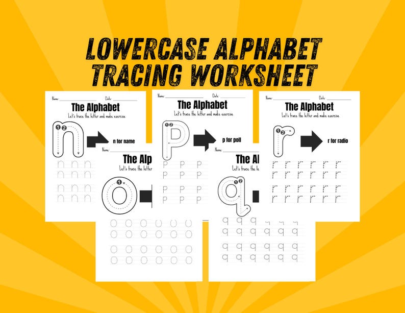Lowercase Alphabet Tracing Worksheet -A to Z, A-z Alphabet Tracing ...