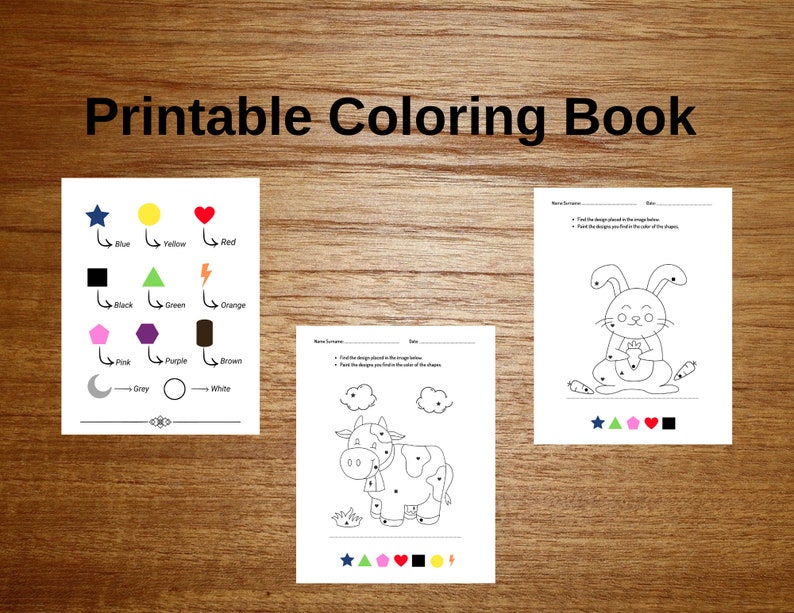 Printable Coloring Book, Educational Game for Kids and Toddlers ...