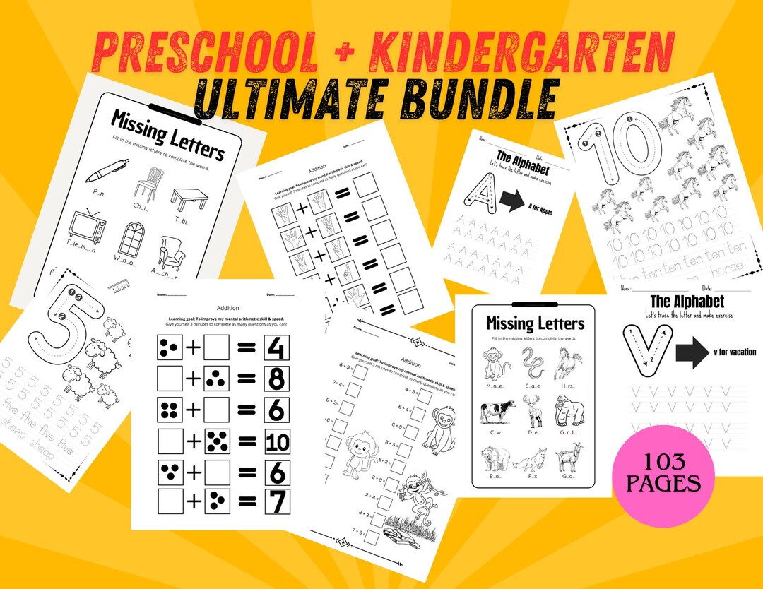Complete Early Learning Bundle - 0-30 Number Tracing, Uppercase Letters ...