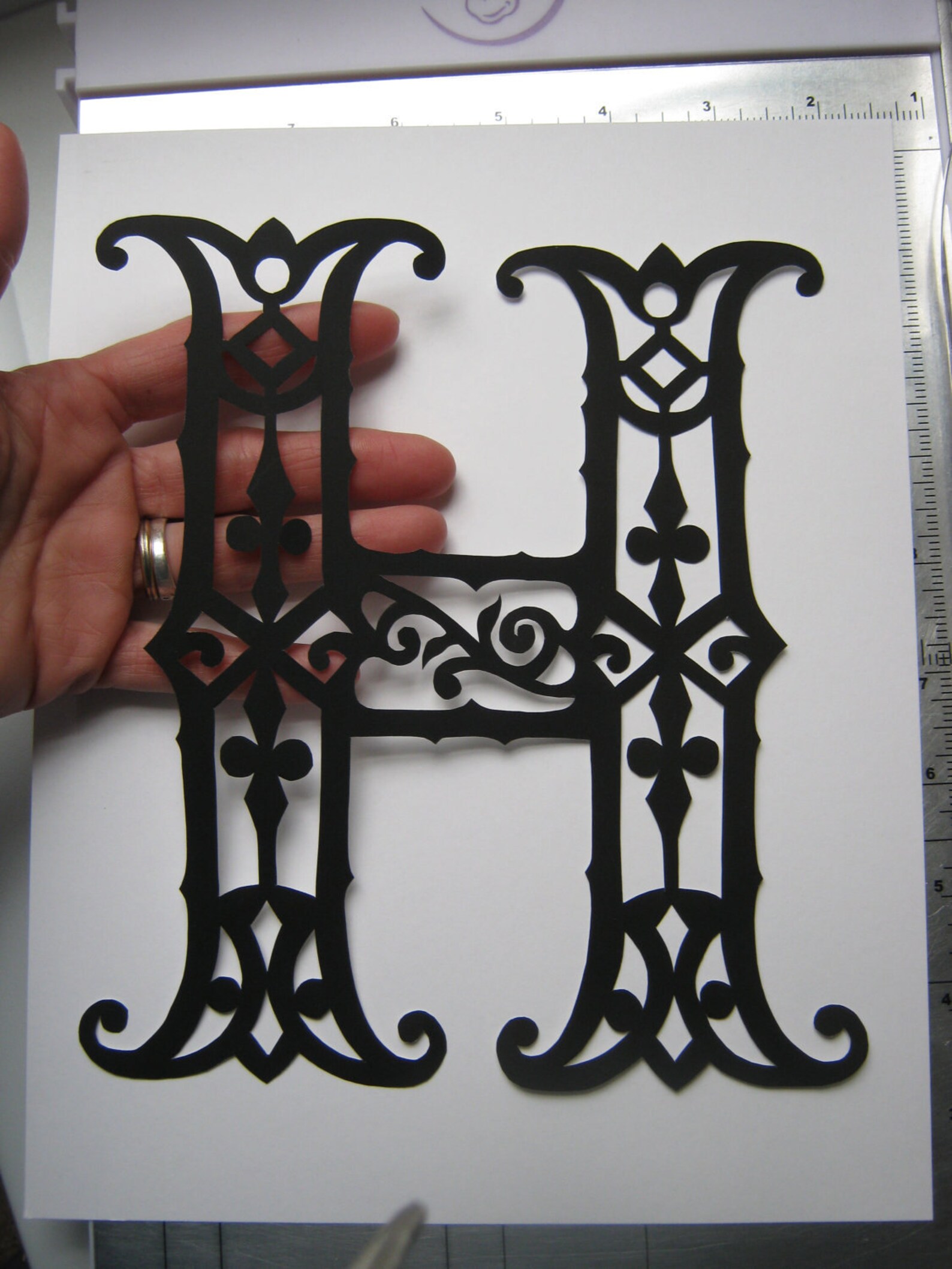 Initial Scherenschnitt (not a Print) - Etsy