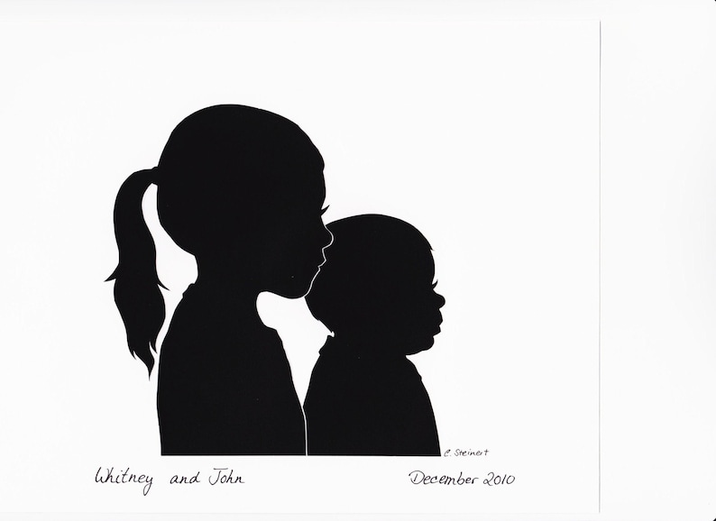 Custom Double Silhouette (not a Print) - Etsy