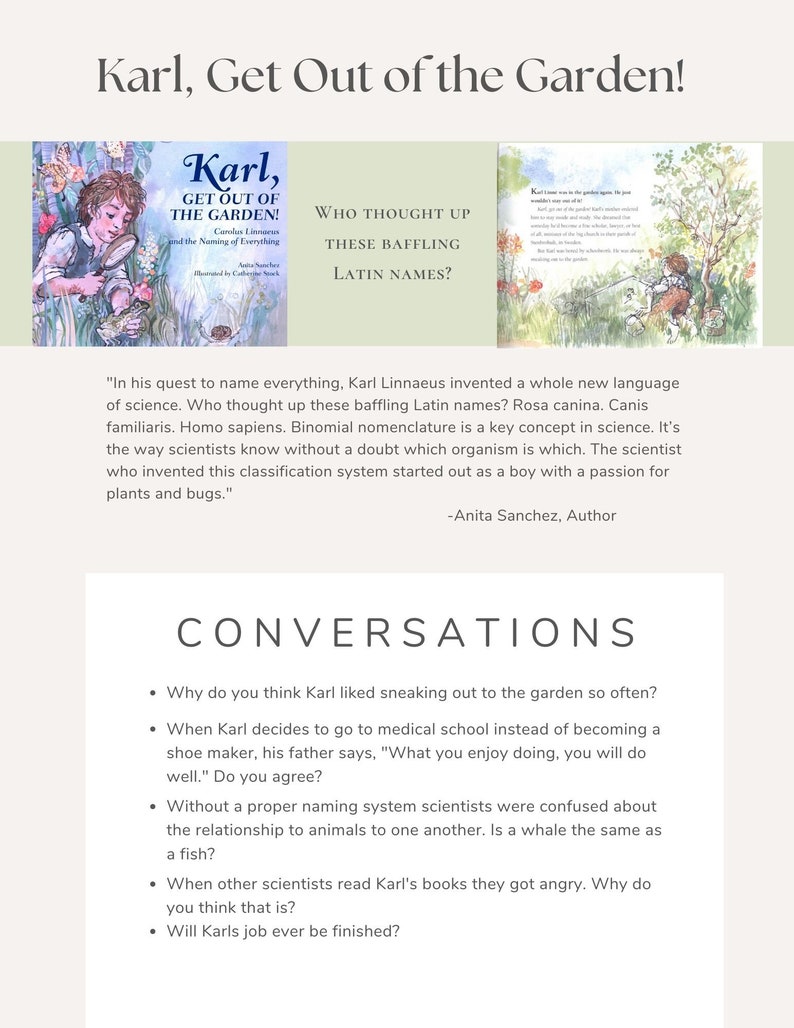 Carl Linnaeus Complete Art Based Unit Study - Etsy