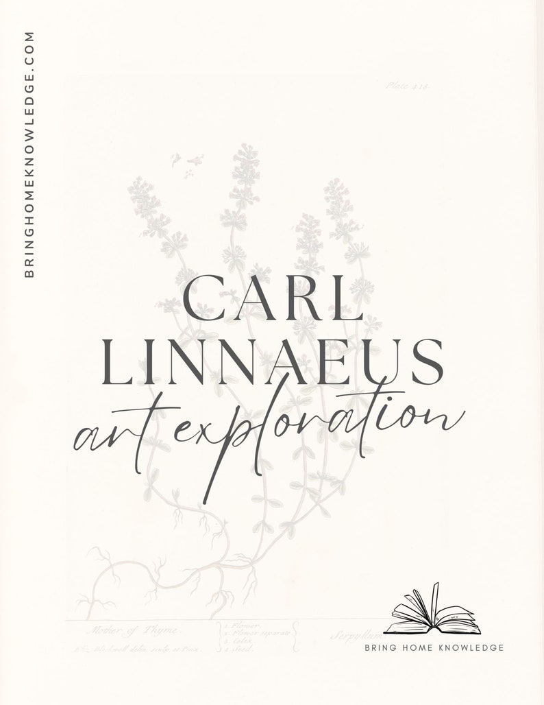 Carl Linnaeus Complete Art Based Unit Study - Etsy