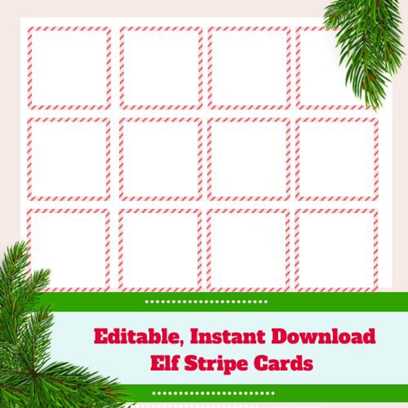 Editable Blank Elf Cards – Easy, Simple & Cute! Elf Note Cards ...