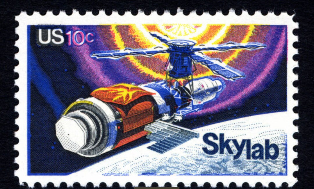 Five 5 Skylab 1st Anniversary 10c // Vintage Unused Postage Stamps 10 ...