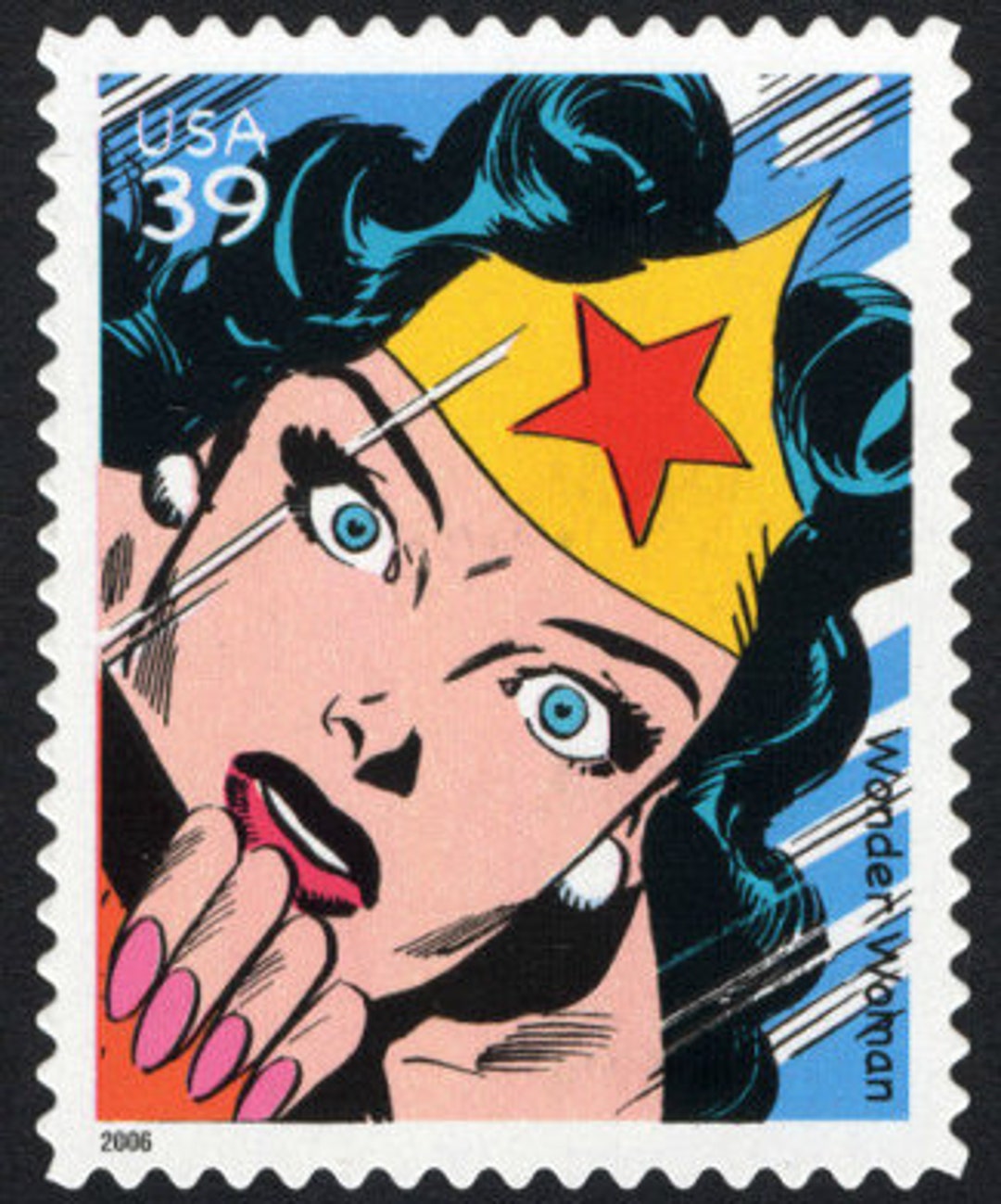 One 1 Wonderwoman 39c Stamp // Super Heroes, DC Comics // Unused ...