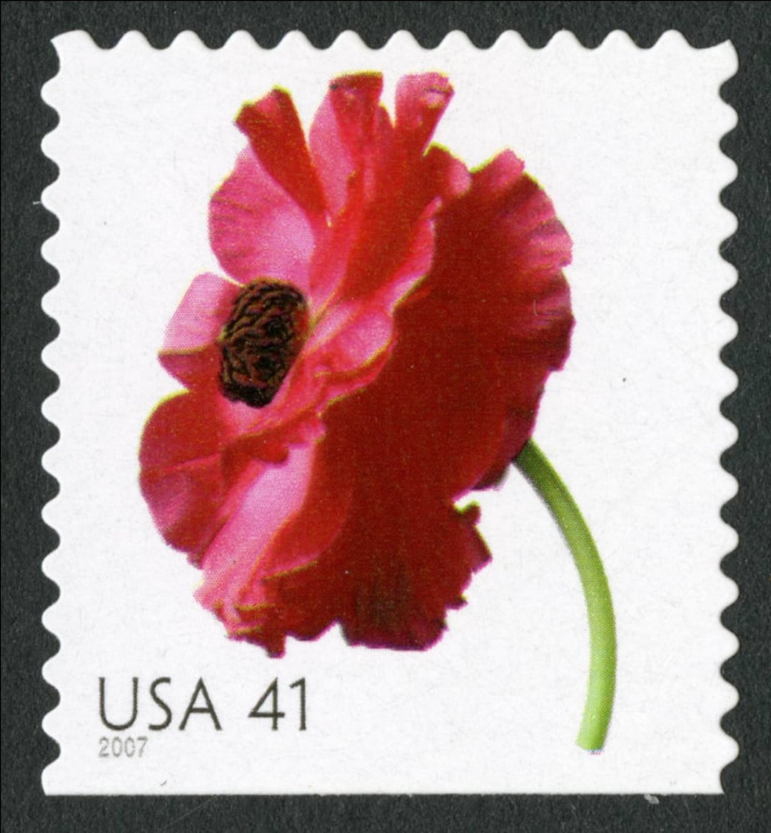 One 1 Poppy 41c Stamp // Beautiful Blooms // Unused Postage Stamp // 41 ...