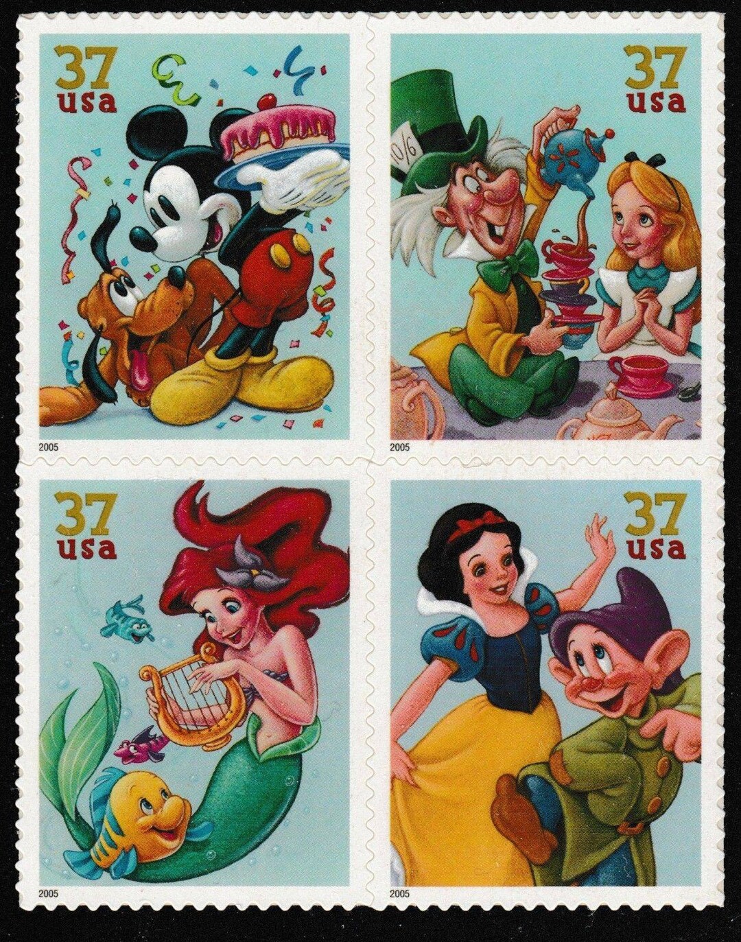 Four 4 Unused Postage Stamps Disney Characters Celebration 37c // 37 ...