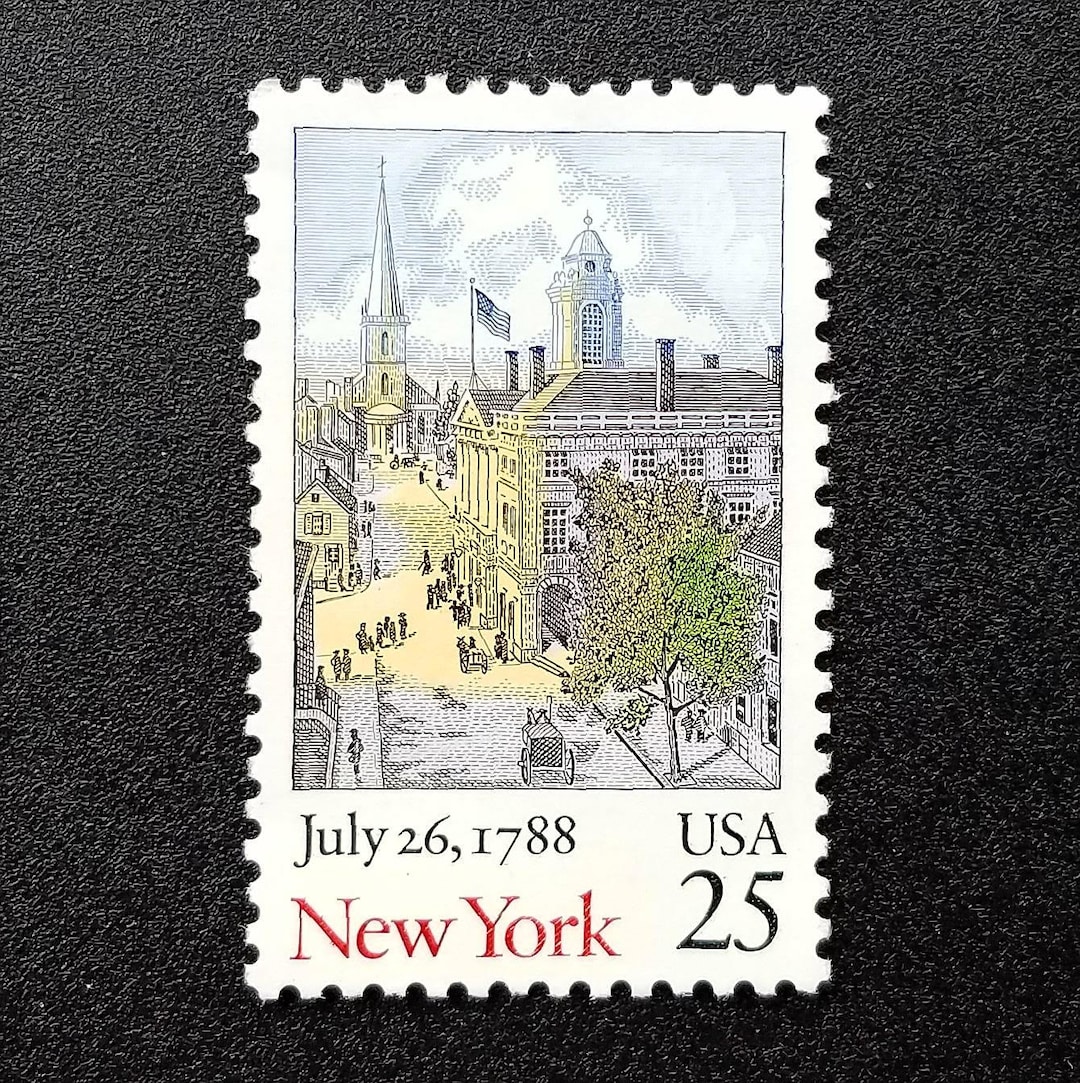 Vintage New York 25 Cent Postage Stamps - Set of 5 Unused - Etsy