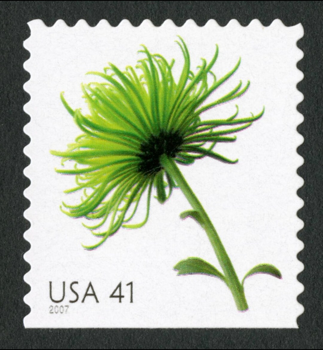 One 1 Chrysanthemum 41c Stamp // Beautiful Blooms // Unused Postage ...