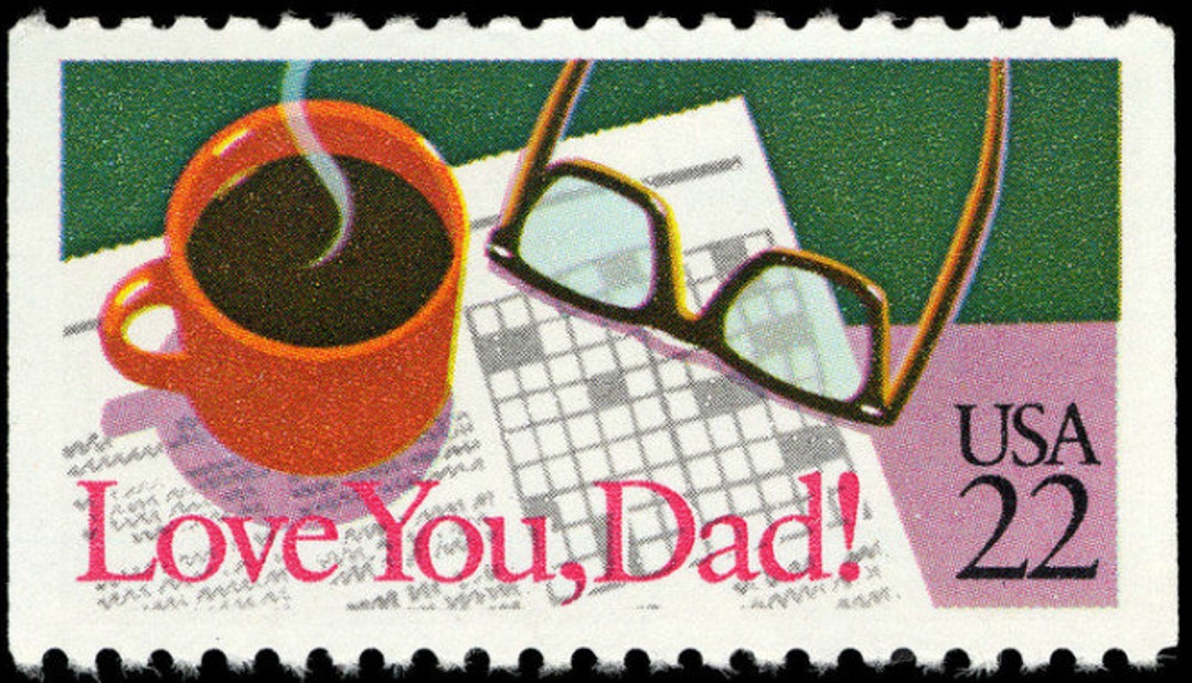 One 1 Love You, Dad! Father's Day 22c // Unused Postage Stamps // 22 ...