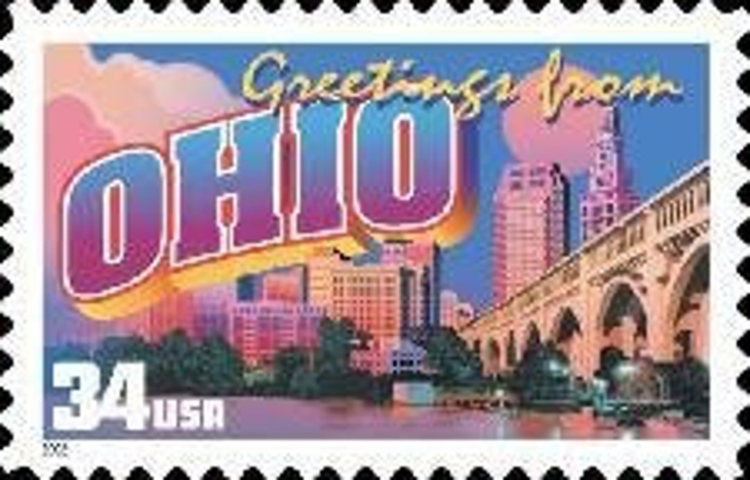 Greetings From Ohio Stamps - 34 Cent Postage (set of 5) - Etsy