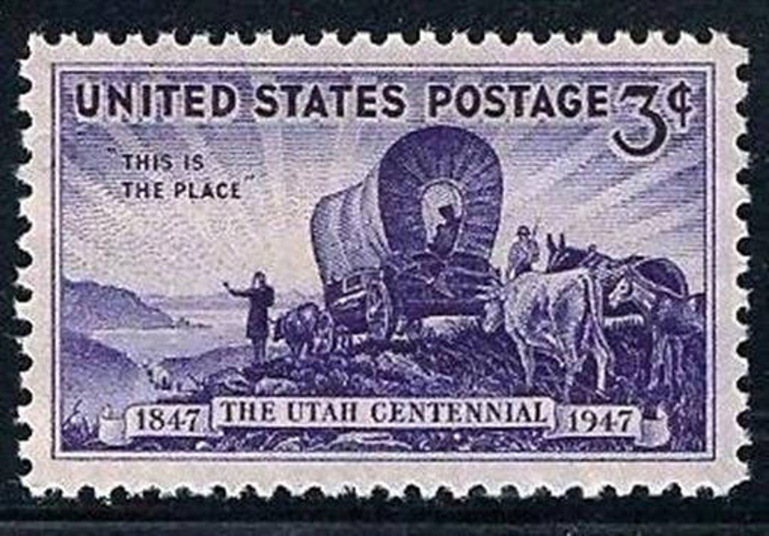 Ten 10 Vintage Postage Stamps - Utah Centennial 3c // 3 Cent Stamps ...