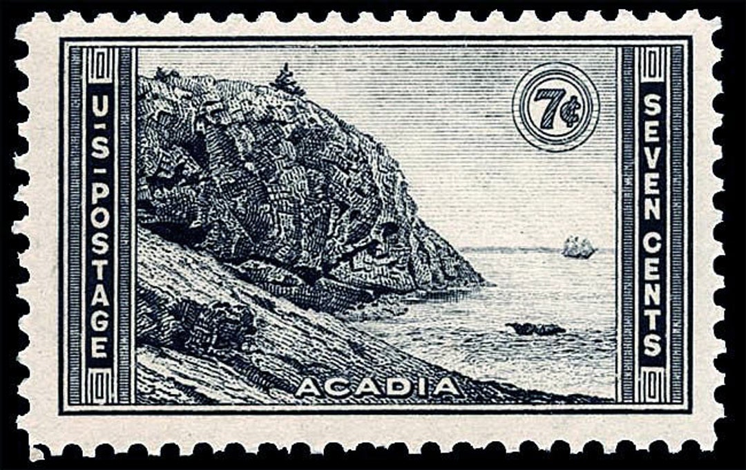 1934 Acadia National Park Stamp – Vintage 7 Cent Unused Postage - Etsy