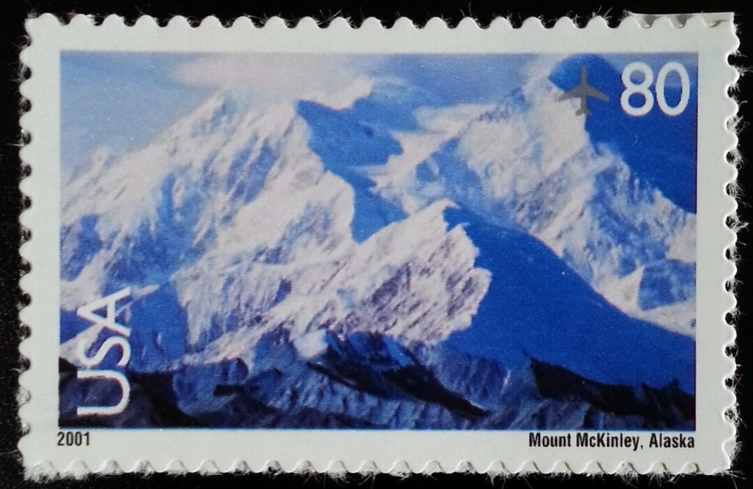 Five 5 Vintage Unused Postage Stamps Alaska Mount Mckinley 80c // 80 ...
