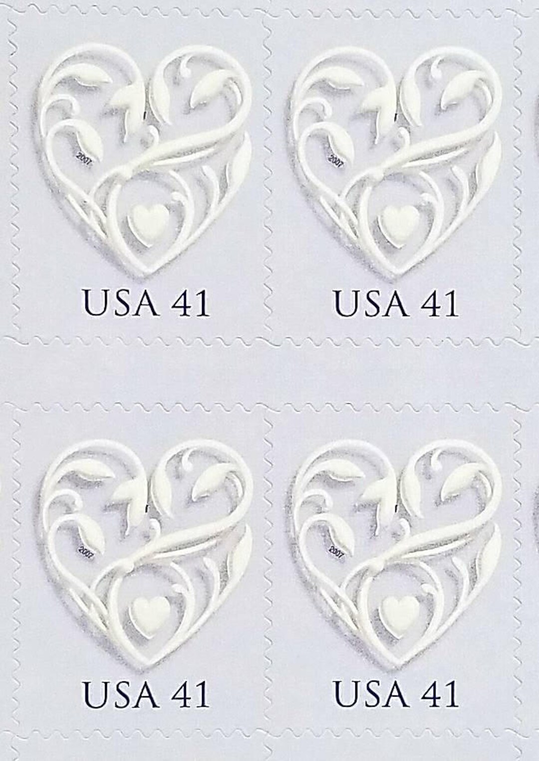 Ten 10 Love, Wedding Heart 41c Stamps // Unused Postage Stamps 41 Cent ...