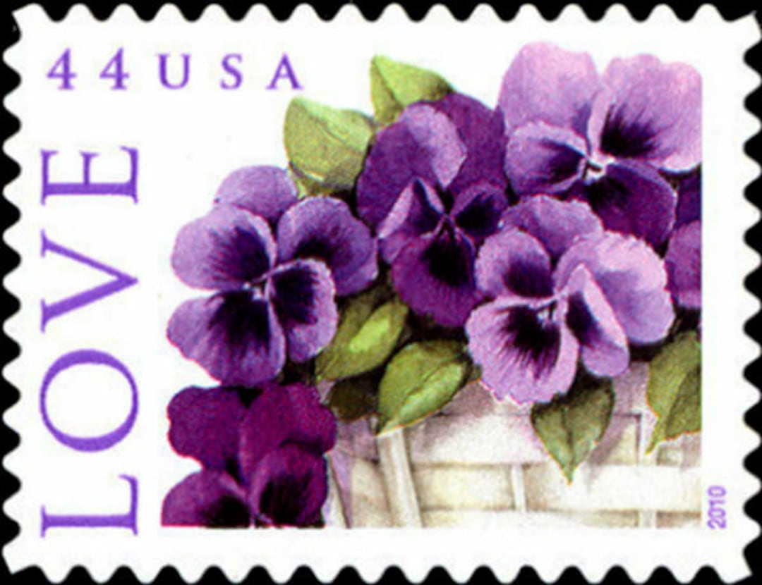 Five 5 Unused Postage Stamps Love 44c // 44 Cent Stamps // Face Value 2 ...