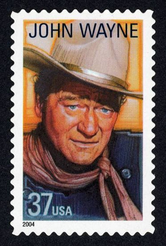 Five 5 Unused Postage Stamps John Wayne // 37 Cent Stamps | Etsy