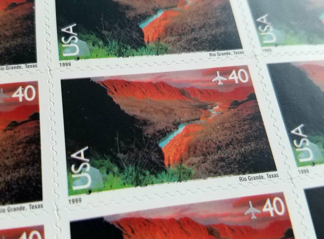 Five 5 Air Mail Rio Grande 40c // Vintage Unused Postage Stamps 40 Cent ...