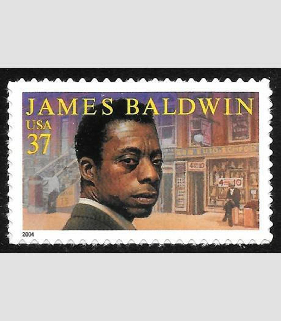 One 1 Vintage Unused Postage Stamps - James Baldwin 37c // 37 Cent ...