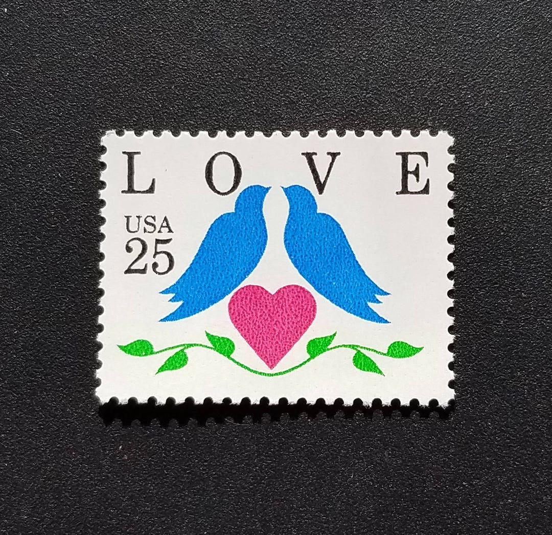 Five 5 Love, Doves, Heart 25c // Unused Postage Stamps // 25 Cent ...
