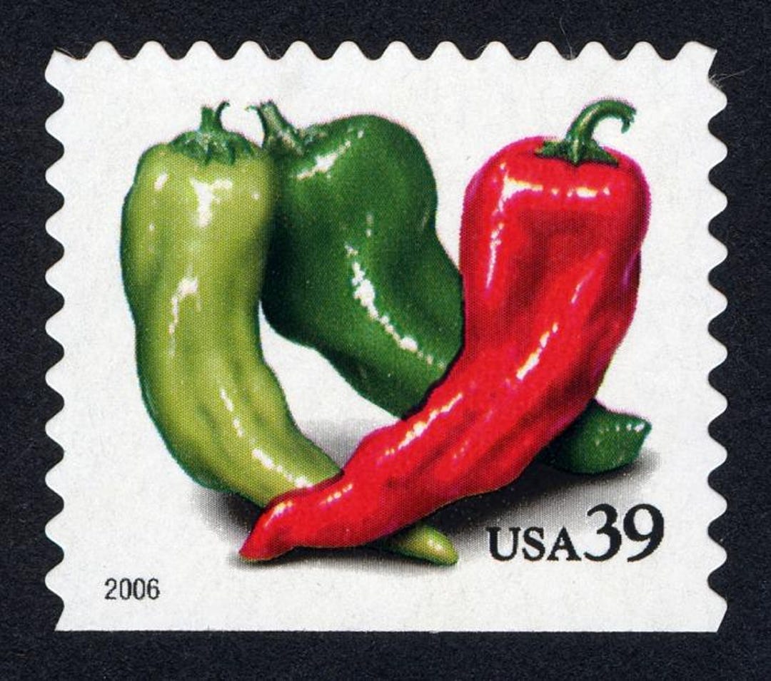 Vintage 2006 Peppers 39c Postage Stamp // Crops of the Americas // 39 ...