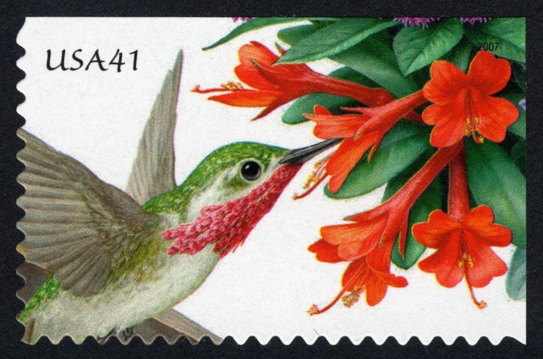One (1) Unused Postage Stamps - Pollination: Hummingbird Trumpet and ...