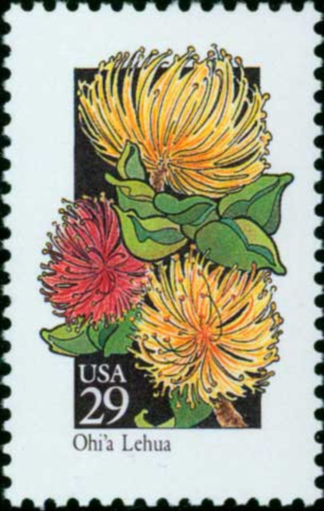 Five 5 Ohi'a Lehua 29c Stamps // Wildflowers // Vintage Unused Postage ...