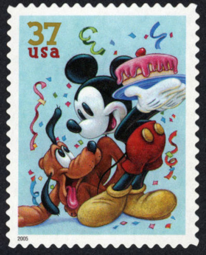 One 1 Unused Postage Stamps Disney Characters Celebration Mickey Mouse ...