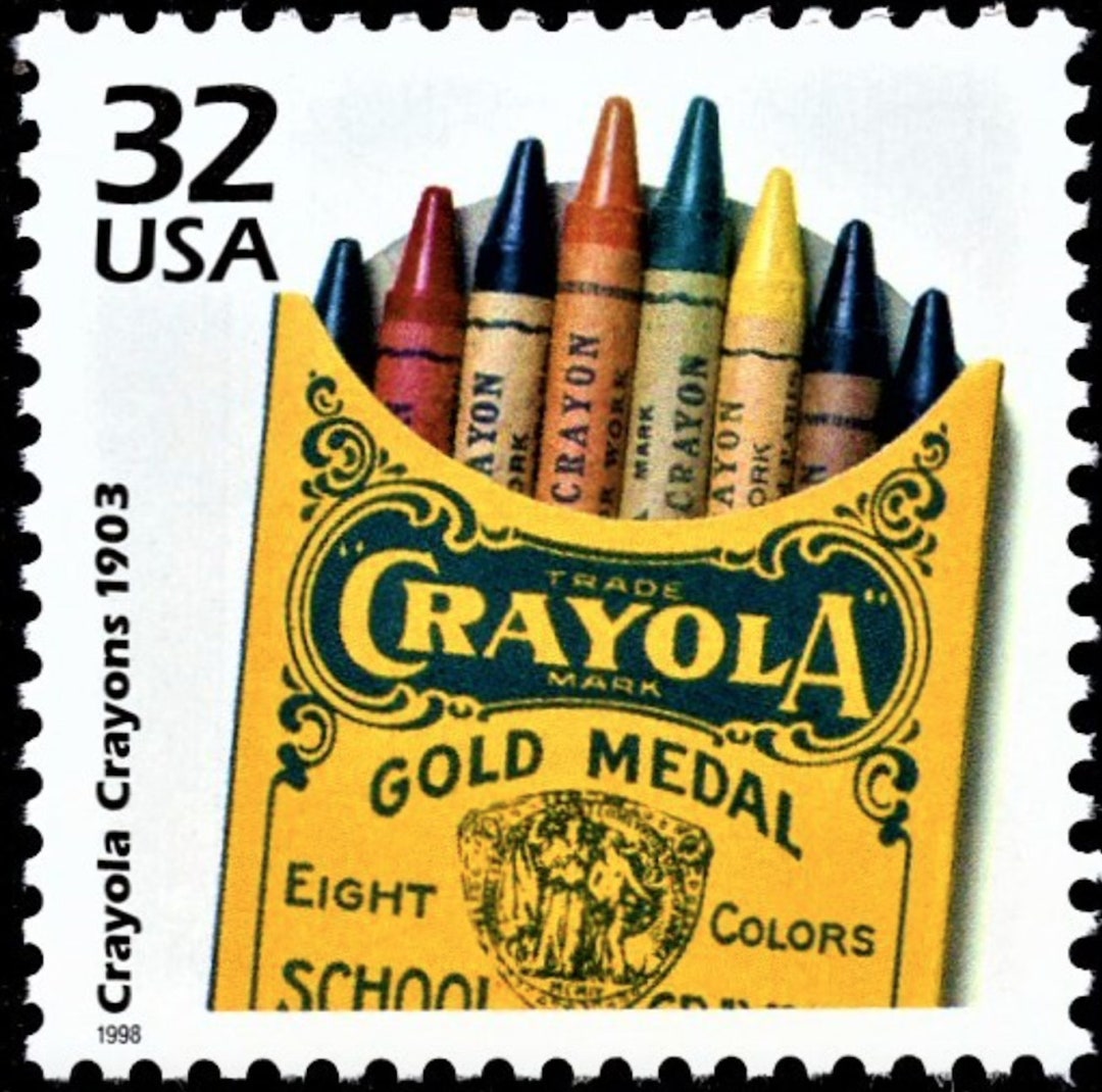One 1 Crayola Crayons 1903 32c Stamp // Celebrate the 1900s // Unused ...