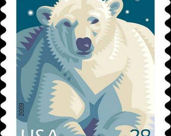 Polar Bear Stamps - Etsy