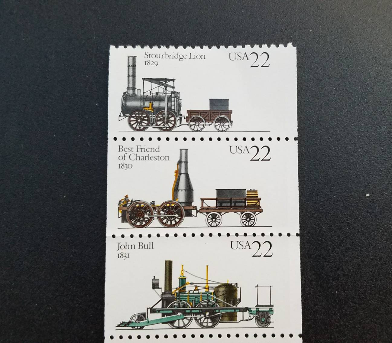 Five 5 Vintage Unused Postage Stamps Steam Engines // 22 - Etsy Canada