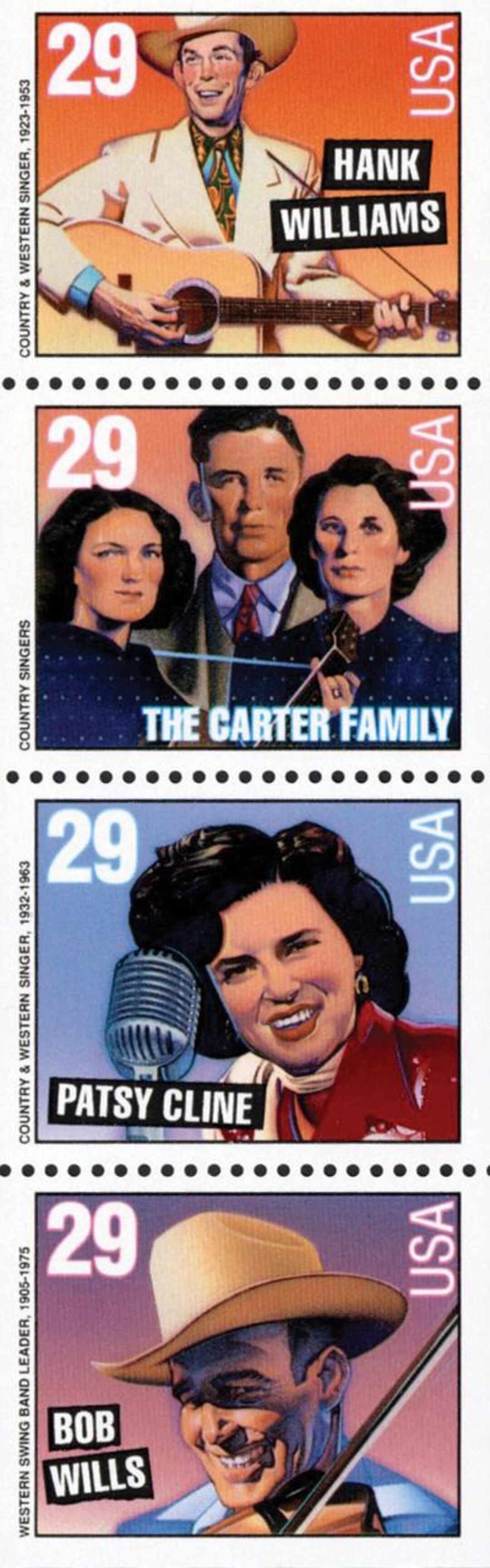 Twenty 20 Country Western Music 29c Stamps (booklet) // Vintage Unused ...