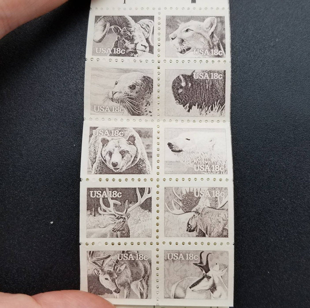 Ten 10 American Wildlife 18c // Vintage Unused Postage Stamps // 18 ...