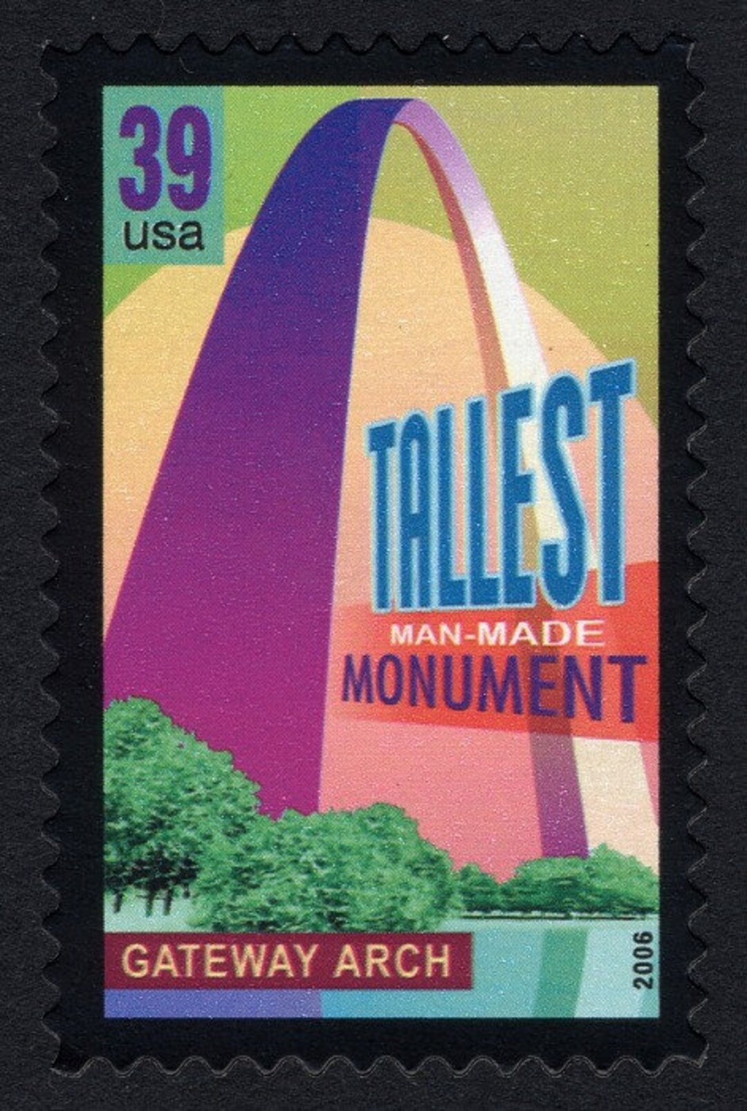 Five 5 Unused Postage Stamps Wonders of America: Tallest Man-made ...