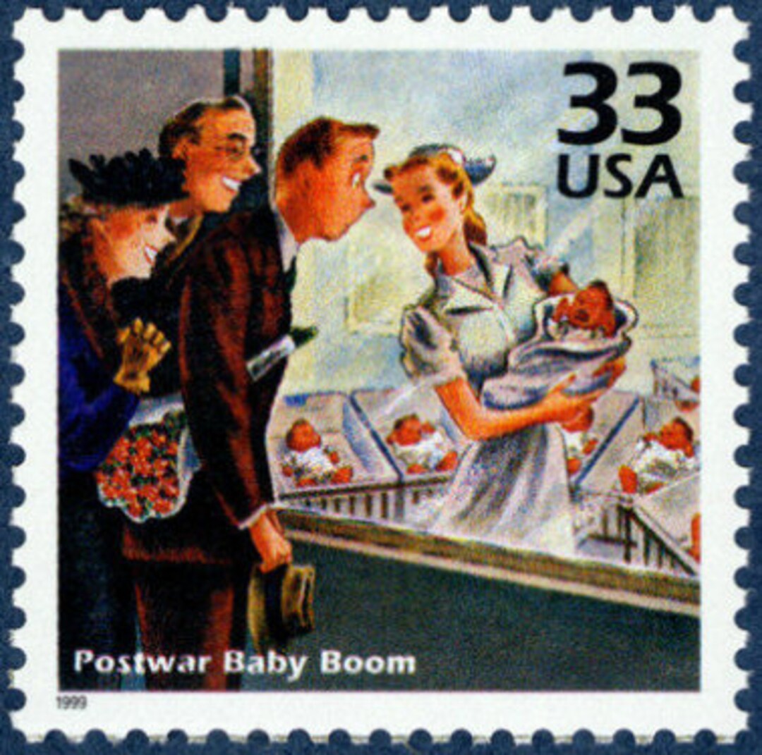 One 1 Baby Boom 33c Stamp // Celebrate the 40s // Unused Postage Stamp ...