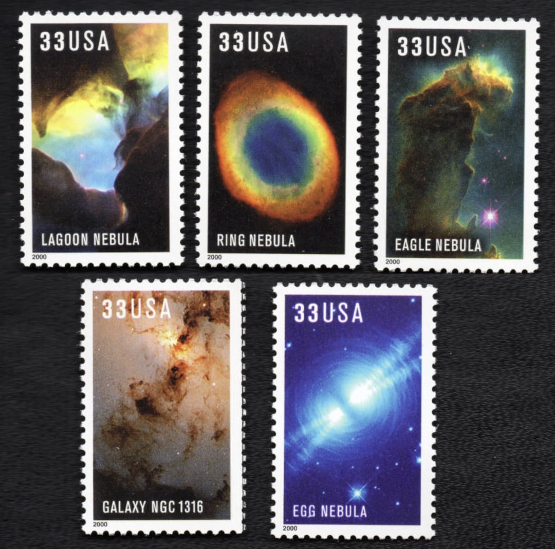 Five 5 Hubble Images of Galaxies & Nebulae 33c Stamps // 33 Cent Stamps ...